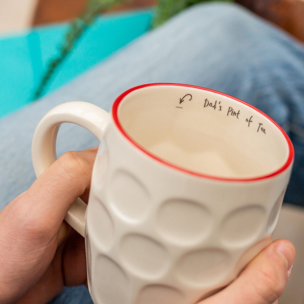 Personalised traditional dimpled pint mug - created by KATE. Ceramics